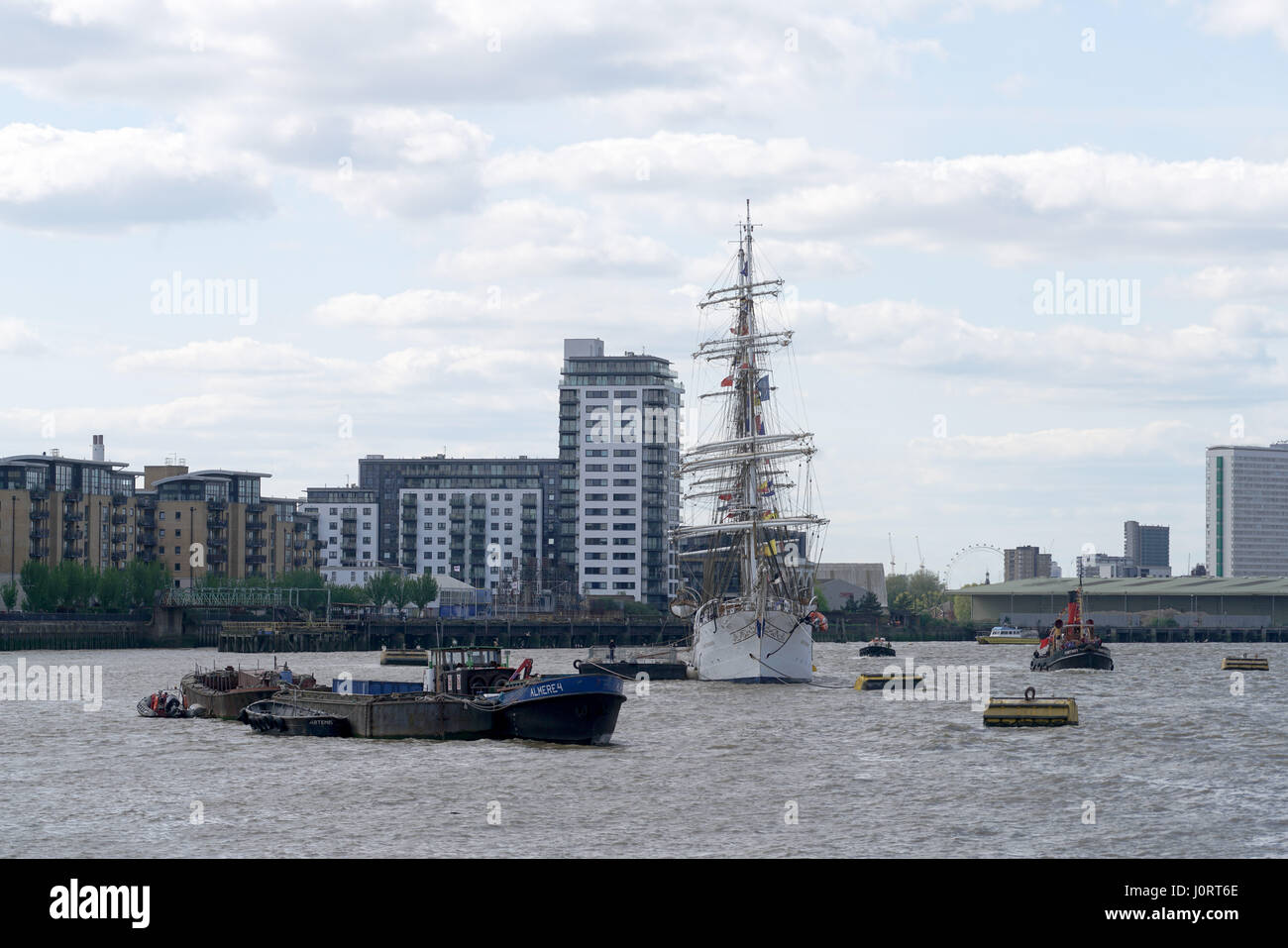 London, England, UK. 15th Apr, 2017. The fleet of Tall Ships Parade of ...