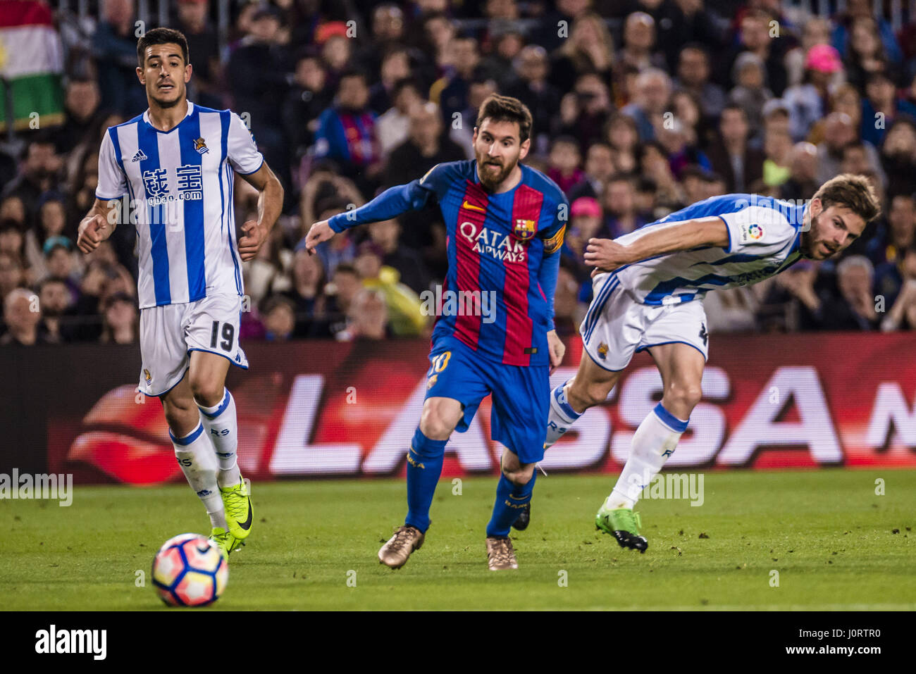 Barcelona, Catalonia, Spain. 15th Apr, 2017. FC Barcelona forward MESSI ...