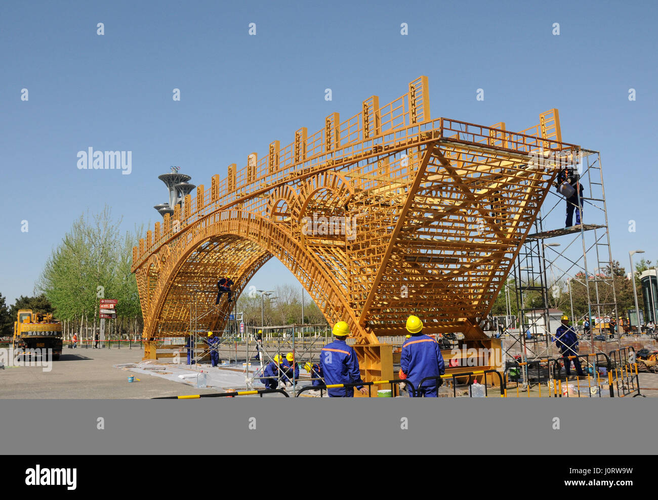 April 11th, 2017 - Beijing, China - The 'Golden Bridge of Silk Road' is ...
