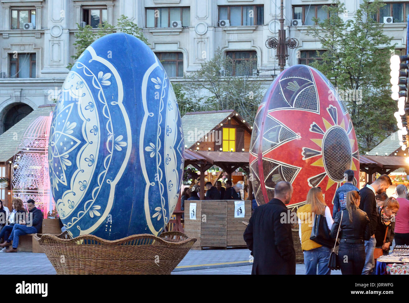 Bucharest, Romania. 15th April, 2017. The city's largest Easter Fair is ...