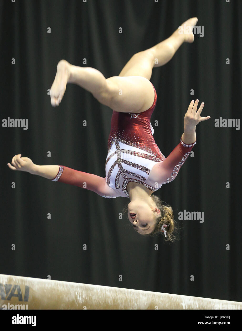 St. 15th Apr, 2017. Oklahoma's Chayse Capps flips in the air on the ...