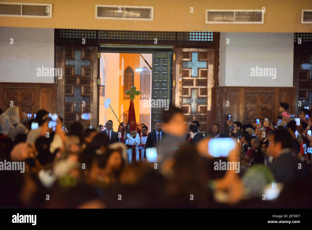 Cairo, Egypt. 15th Apr, 2017. Egyptian Coptic Christians take part in ...