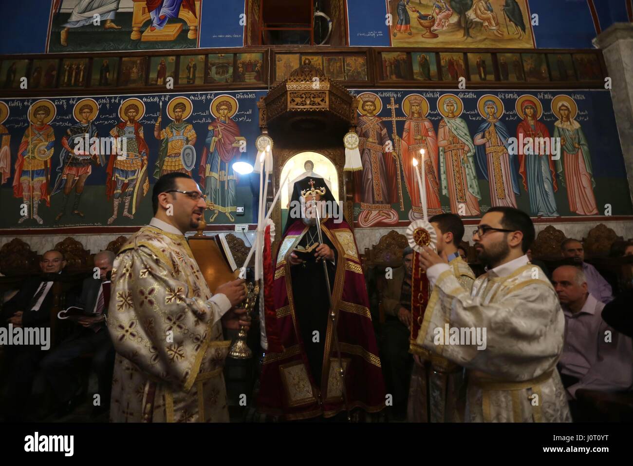 Gaza City, Gaza Strip, Palestinian Territory. 16th Apr, 2017. Orthodox ...