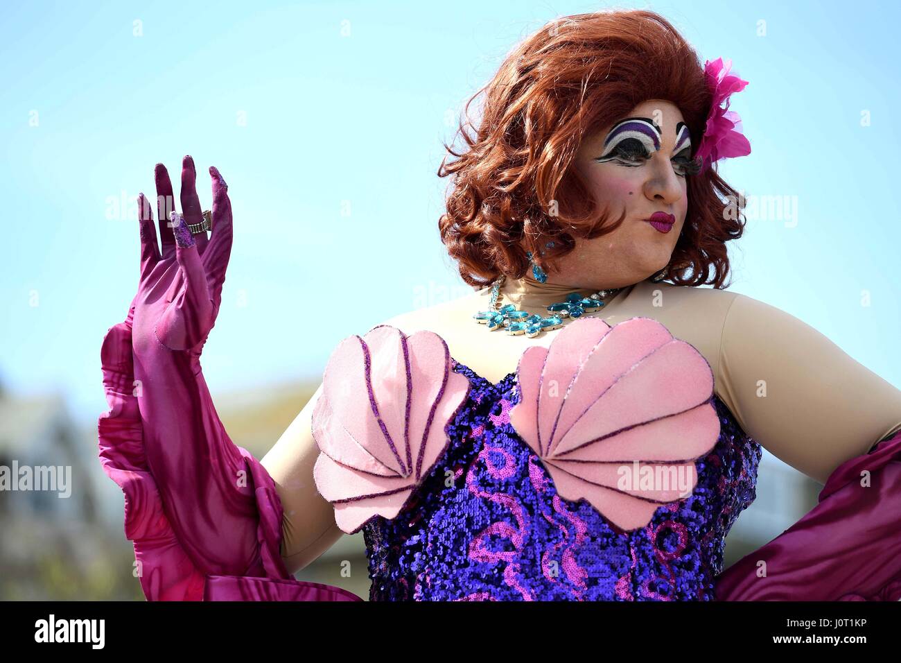 Weymouth panto dame Lee Redwood Stock Photo - Alamy