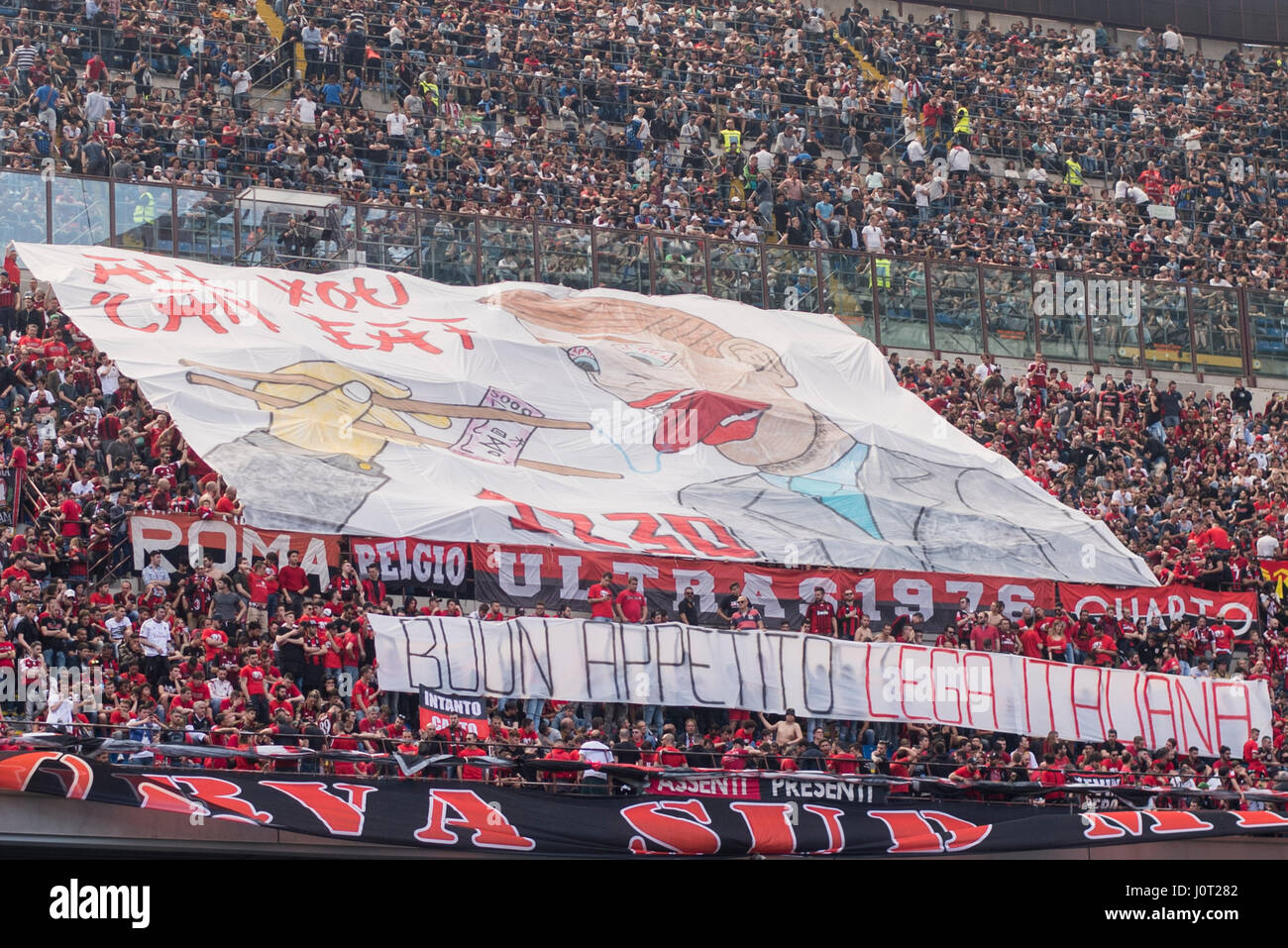 Milan fans, APRIL 15, 2017 - Football / Soccer : Italian "Serie A ...