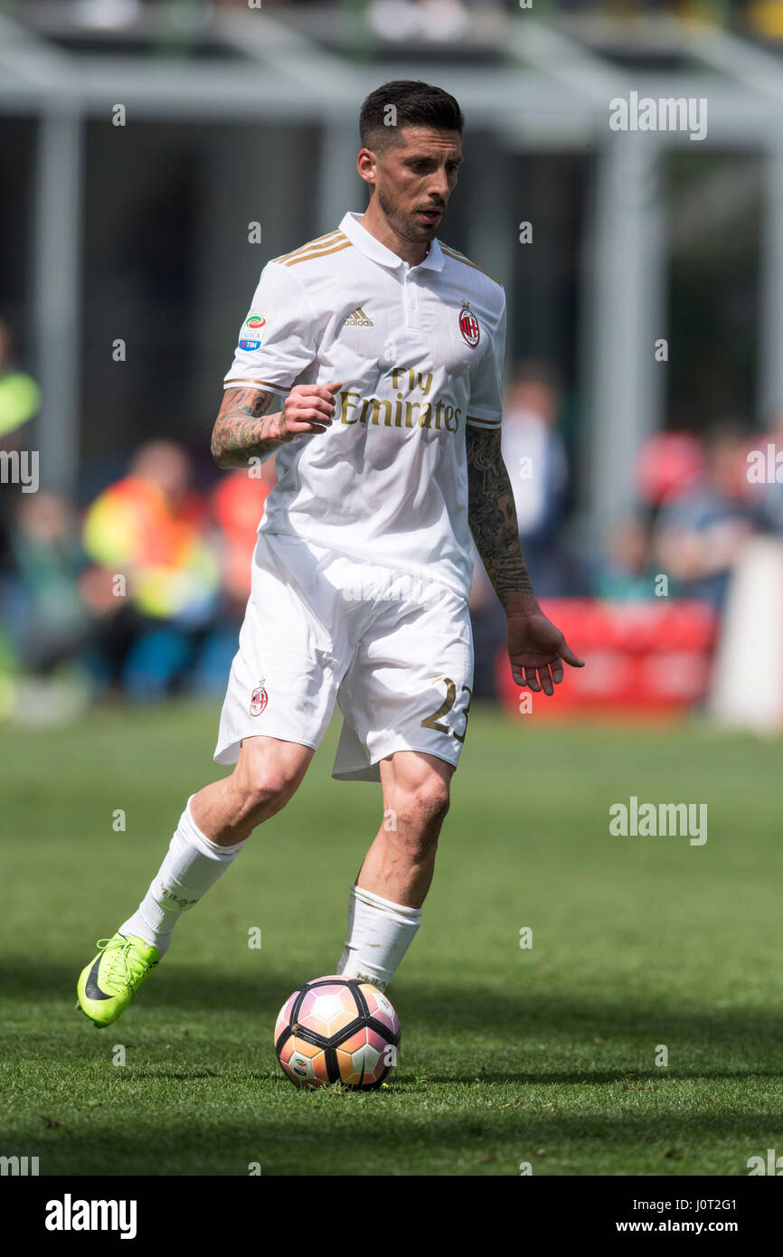 Milan, Italy. 15th Apr, 2017. Jose Sosa (Milan) Football/Soccer ...