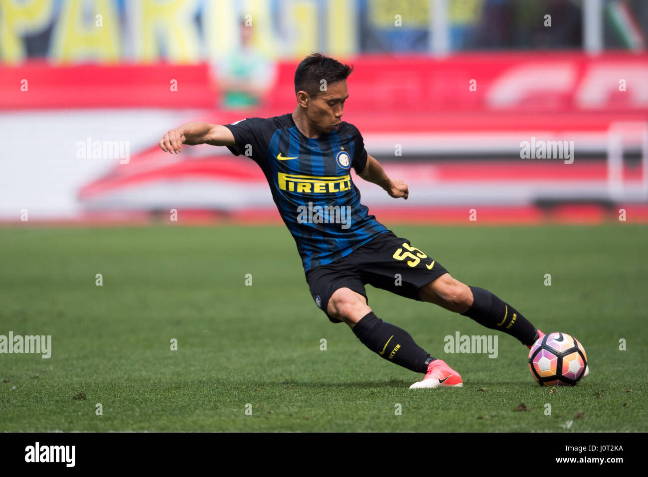 Milan, Italy. 15th Apr, 2017. Yuto Nagatomo (Inter) Football/Soccer ...
