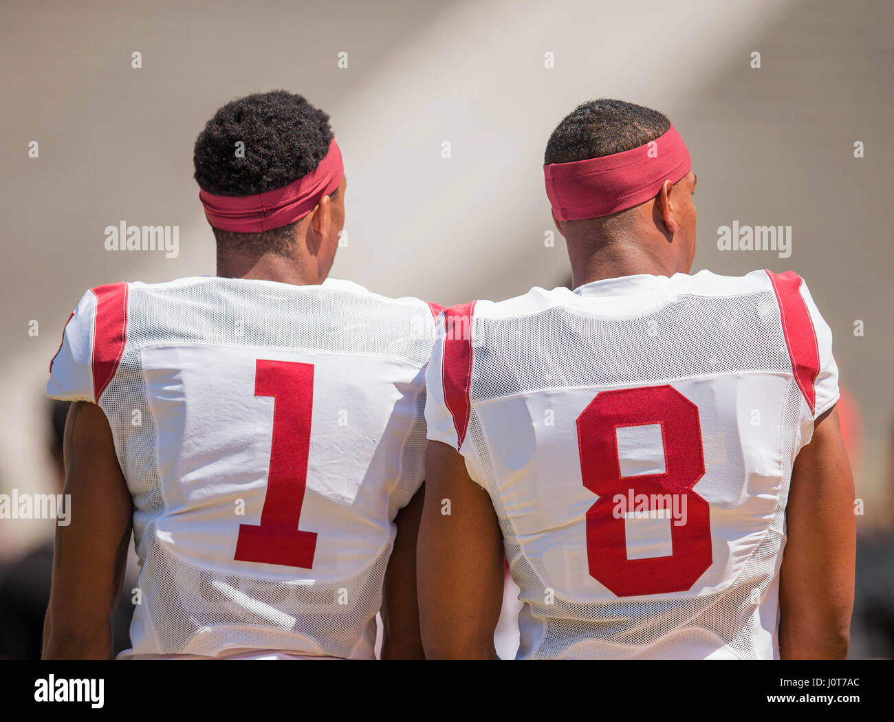 Los Angeles, CA, USA. 15th Apr, 2017. USC defensive back (8) Iman ...