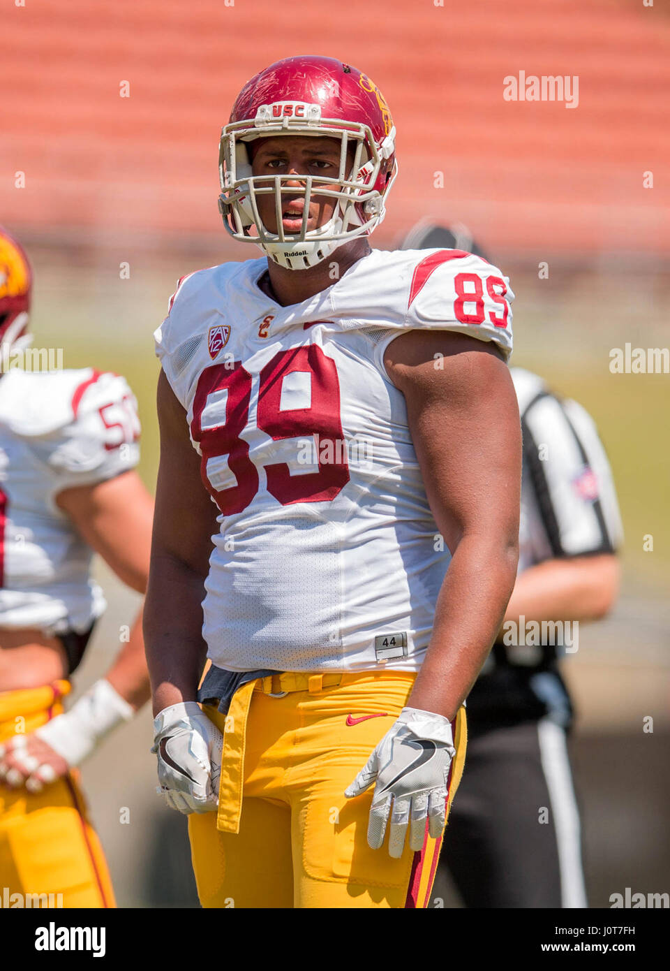 Los Angeles, CA, USA. 15th Apr, 2017. USC defensive tackle (89 ...