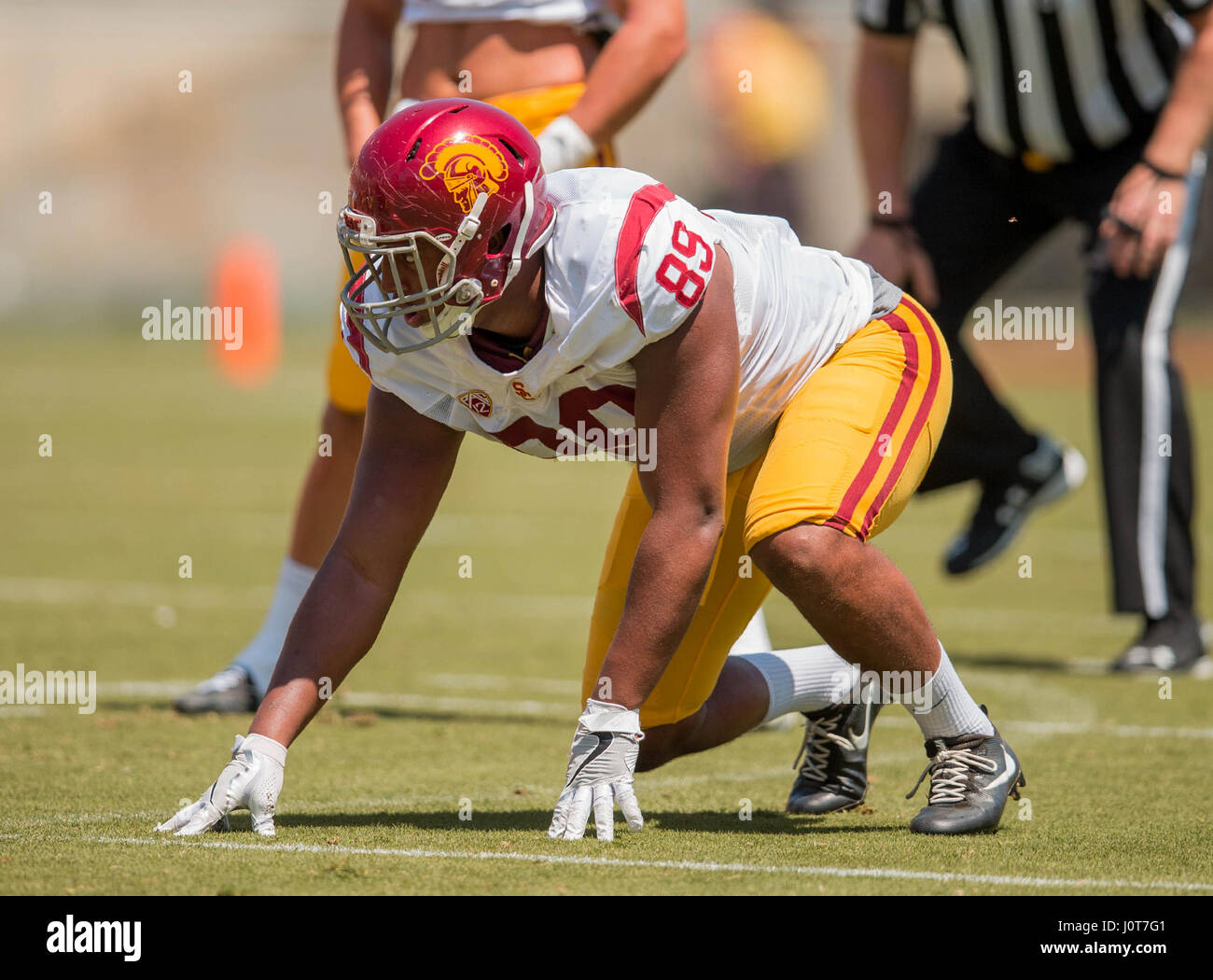 Los Angeles, CA, USA. 15th Apr, 2017. USC defensive tackle (89 ...