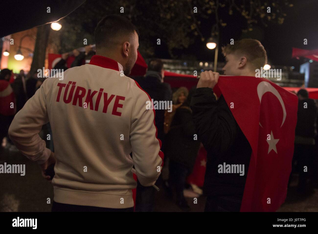Berlin, Berlin, Germany. 16th Apr, 2017. About 100 German-born Turks ...