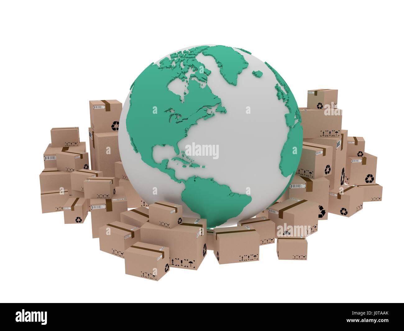 Delivery world map illustration cargo Cut Out Stock Images & Pictures ...