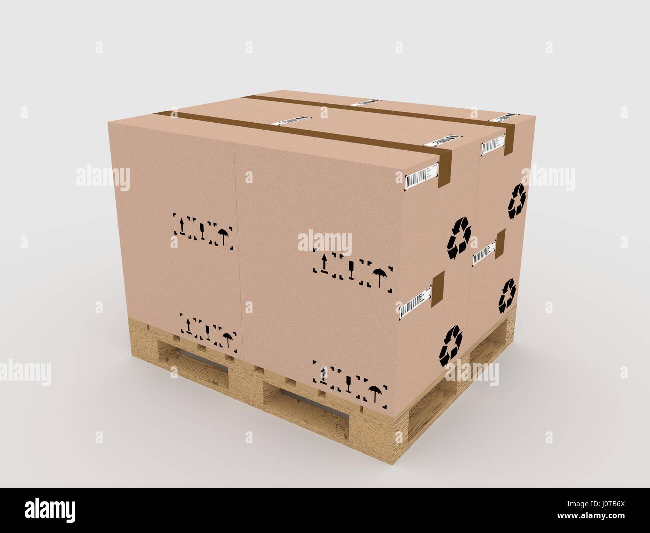 3d render of palette with boxes ilolustration Stock Photo - Alamy
