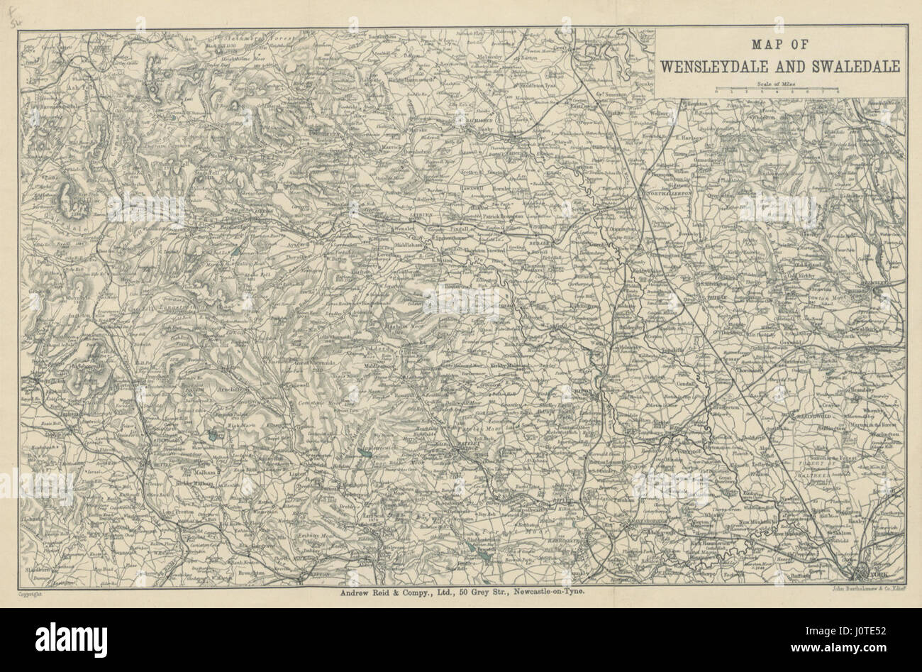 Wensleydale and Swaledale Guide ... Illustrated Stock Photo - Alamy