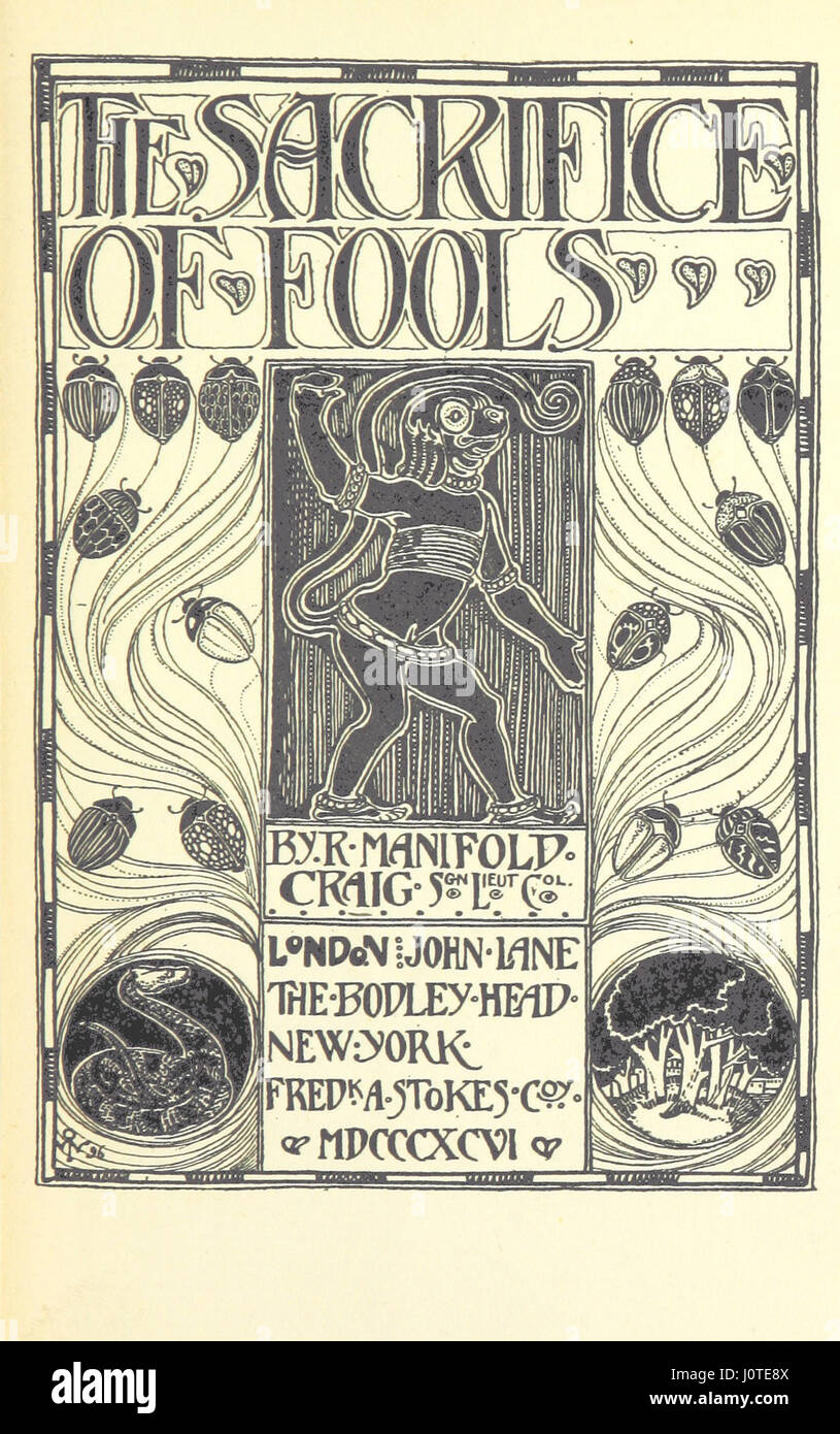 The Sacrifice of Fools. [A novel.] Stock Photo - Alamy