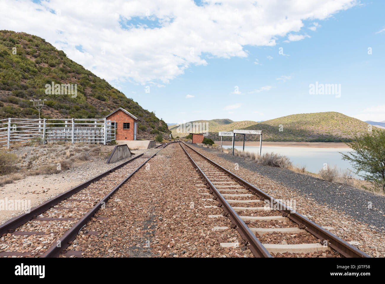 The Stompdrift railway station next to the Stompdrift dam in the ...