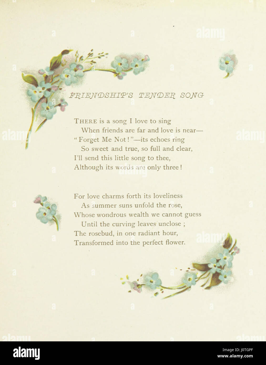 This collection of verses titled 'Forget-Me-Nots' contains poems ...