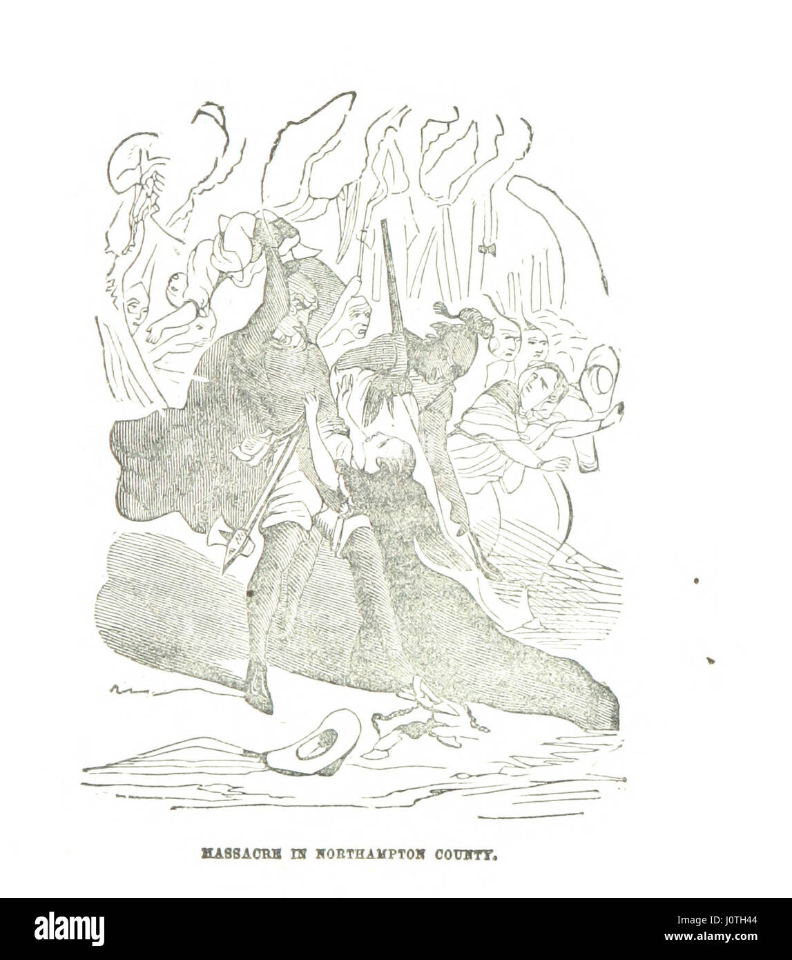 This image illustrates a historical moment from the frontier wars in ...