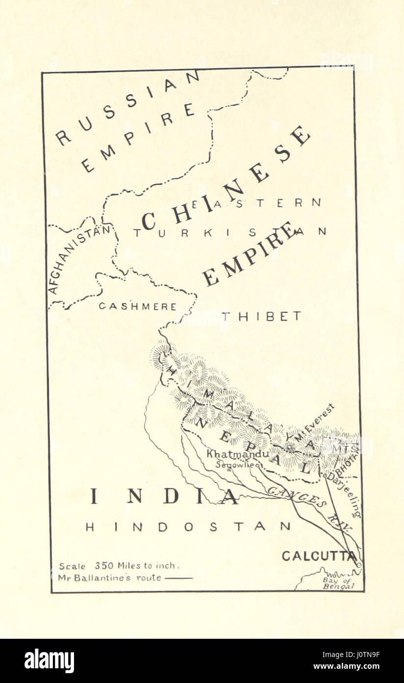 This image from 'On India's Frontier' illustrates the geography and ...