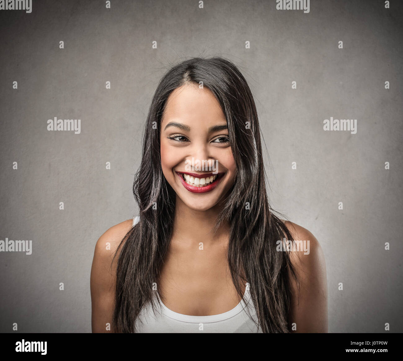 Portrait of smiling black woman Stock Photo - Alamy