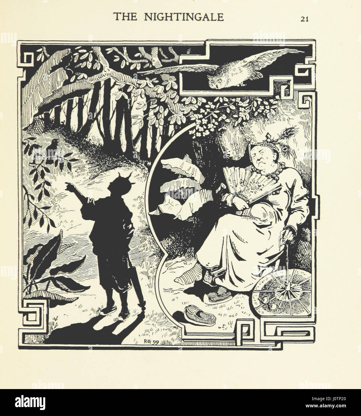 'The Nightingale' is a work by R. Andre, featuring a focus on the bird ...