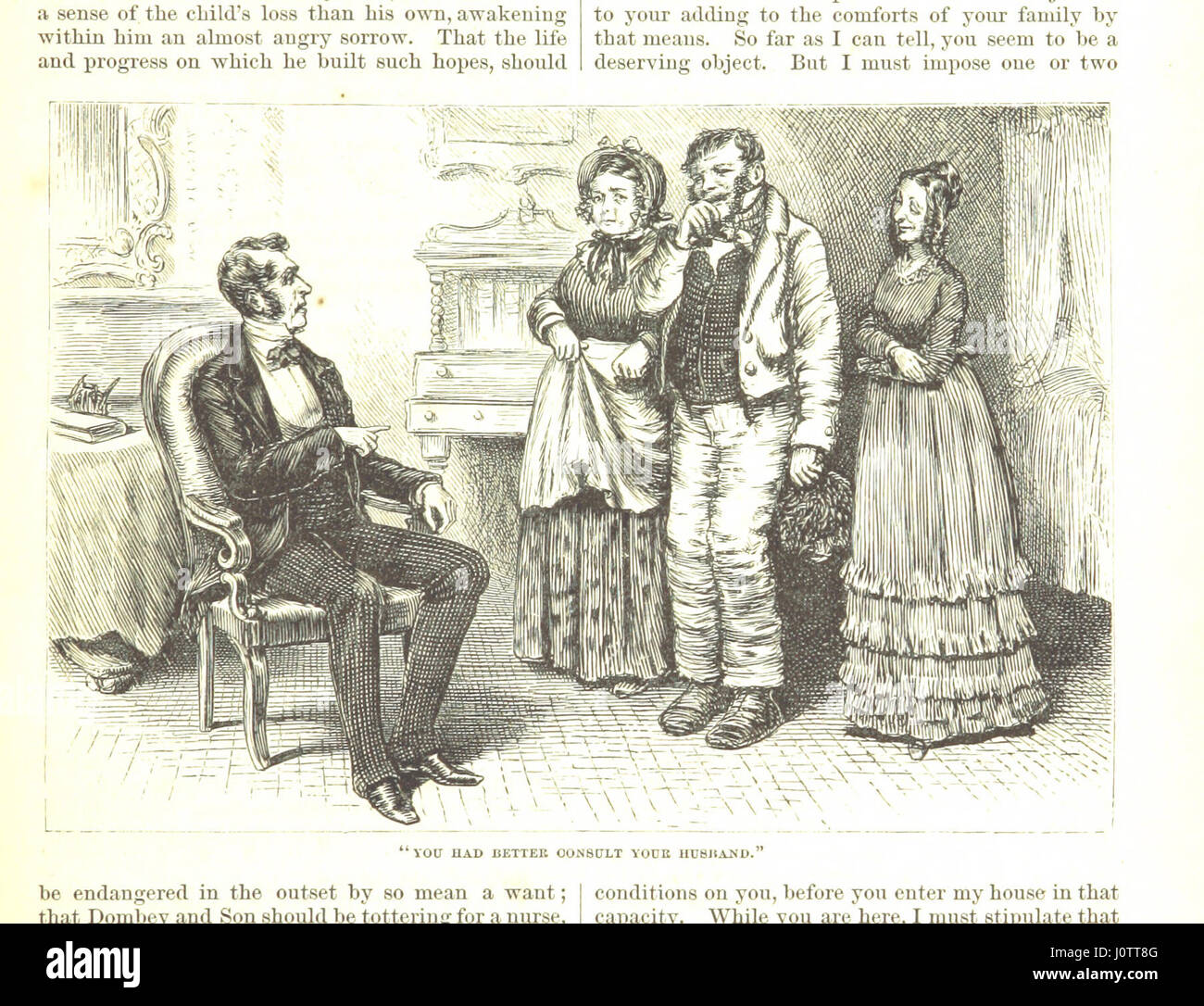 This image features a proof illustration from the 'Household edition ...