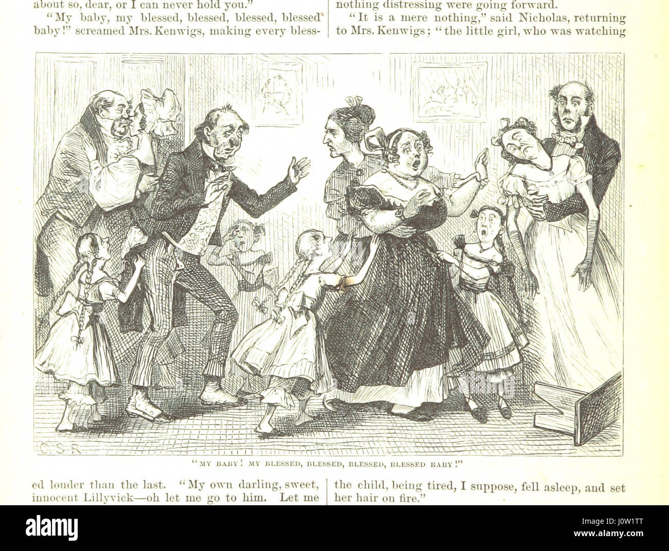 This image shows one of the illustrations from the *Household Edition ...