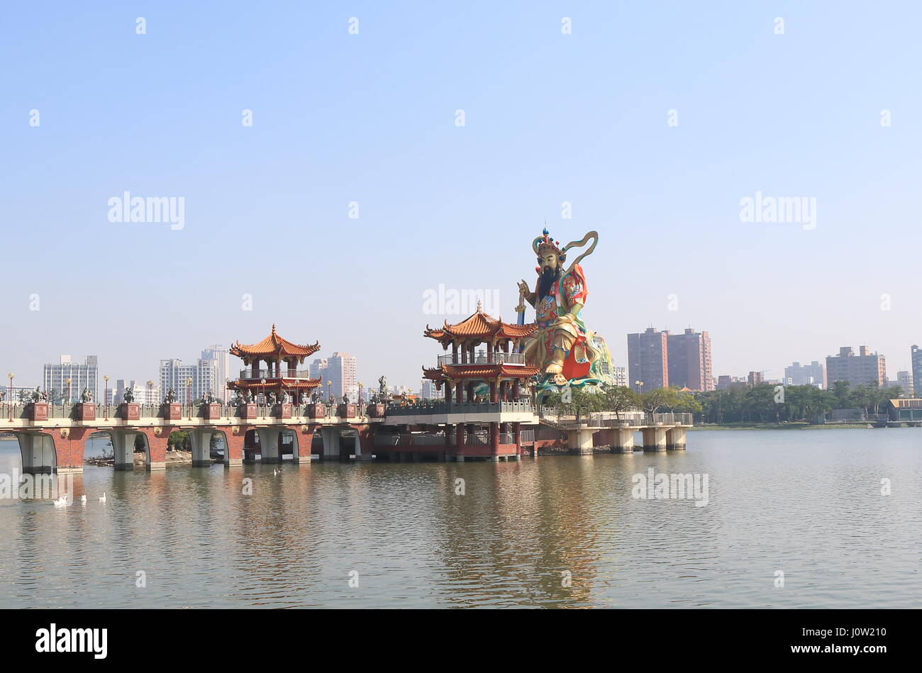 Yuandi temple Beiji Pavilion at Lotus Pond Kaohsiung Taiwan Stock Photo ...