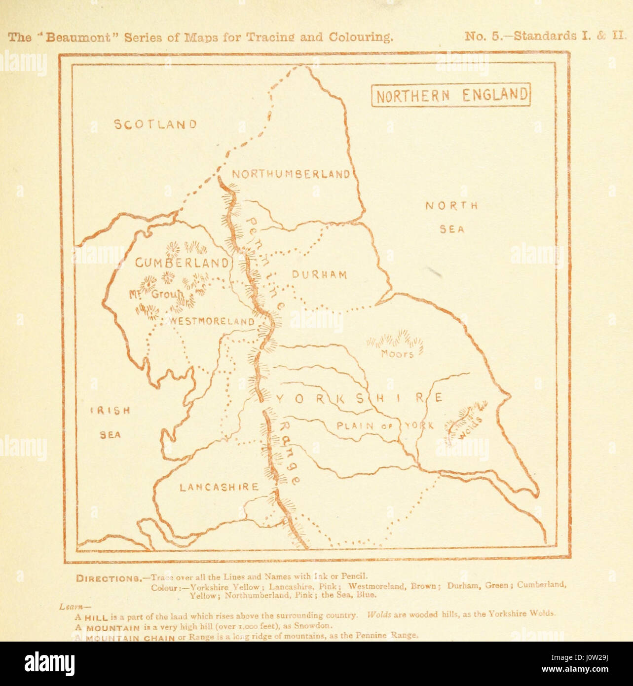 This image from 'The Beaumont Geography and Map Tracing Book' shows a ...