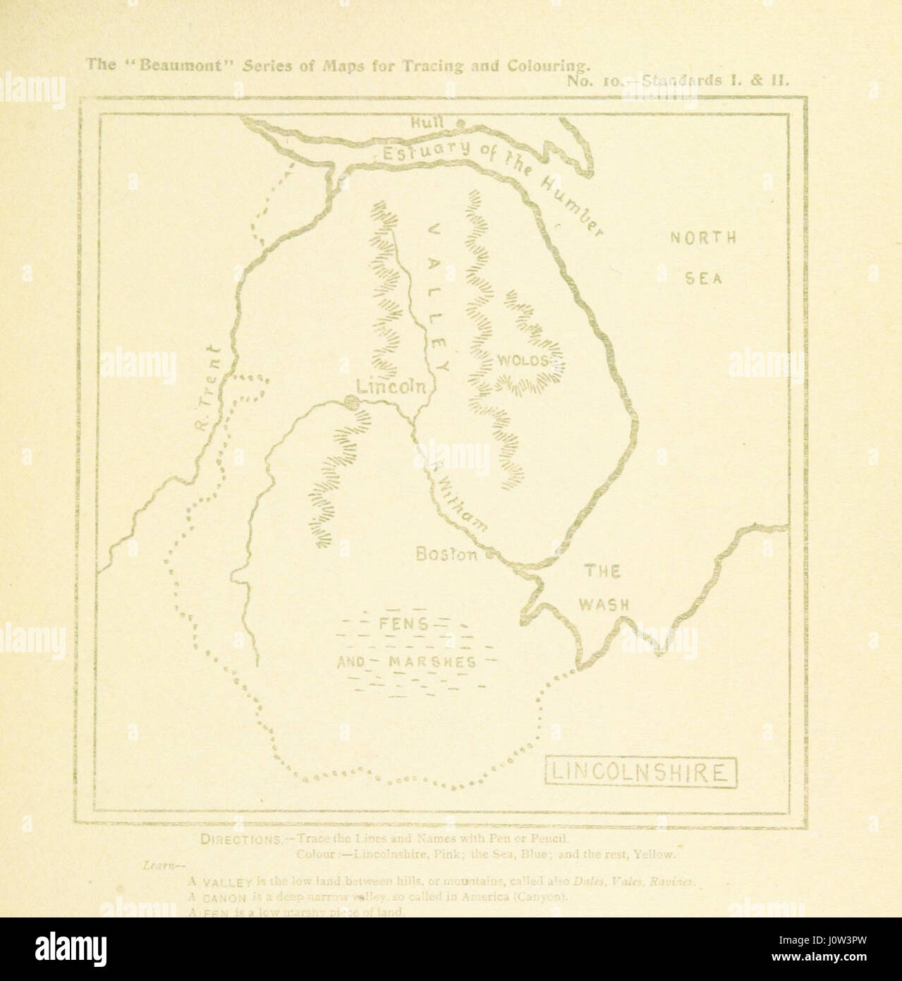 This image from 'The Beaumont Geography and Map Tracing Book' shows a ...