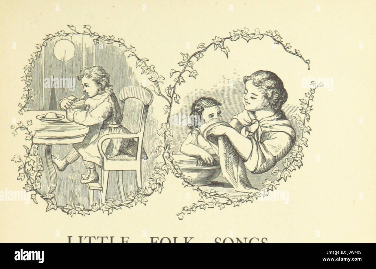 This image from 'Little-Folk Songs' showcases illustrated depictions ...