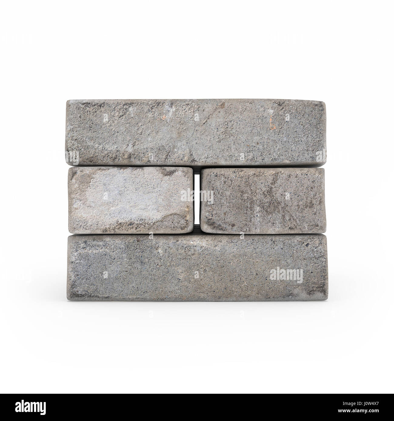 View of brickwork isolated 3d rendering on white background Stock Photo ...