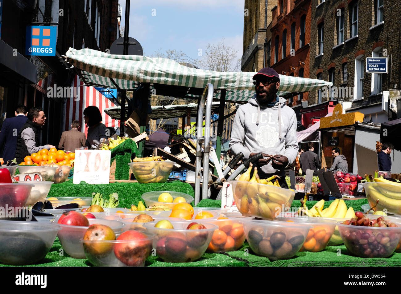 Leather Lane Market, London, United Kingdom Stock Photo - Alamy