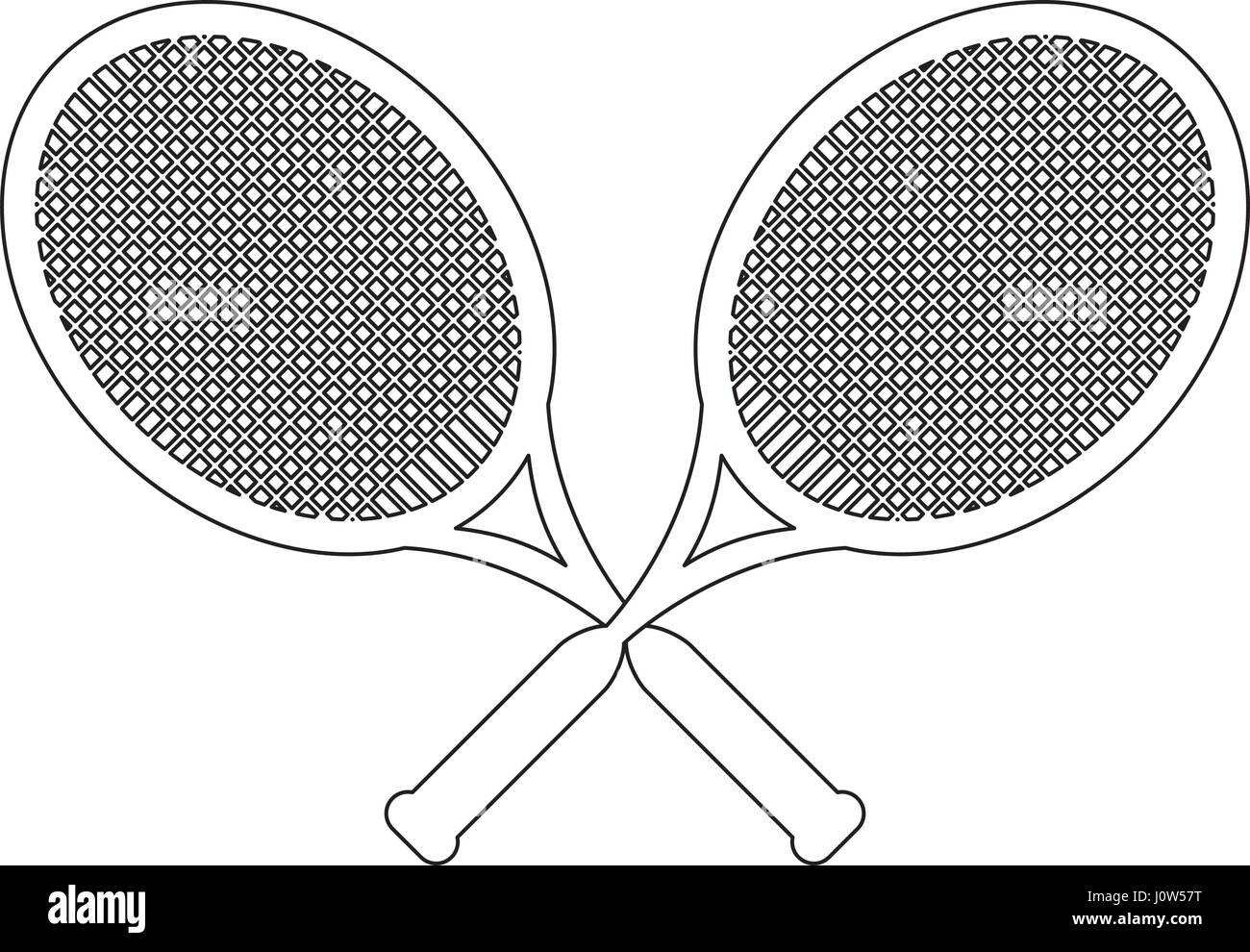 Crossed tennis rackets Cut Out Stock Images & Pictures - Alamy