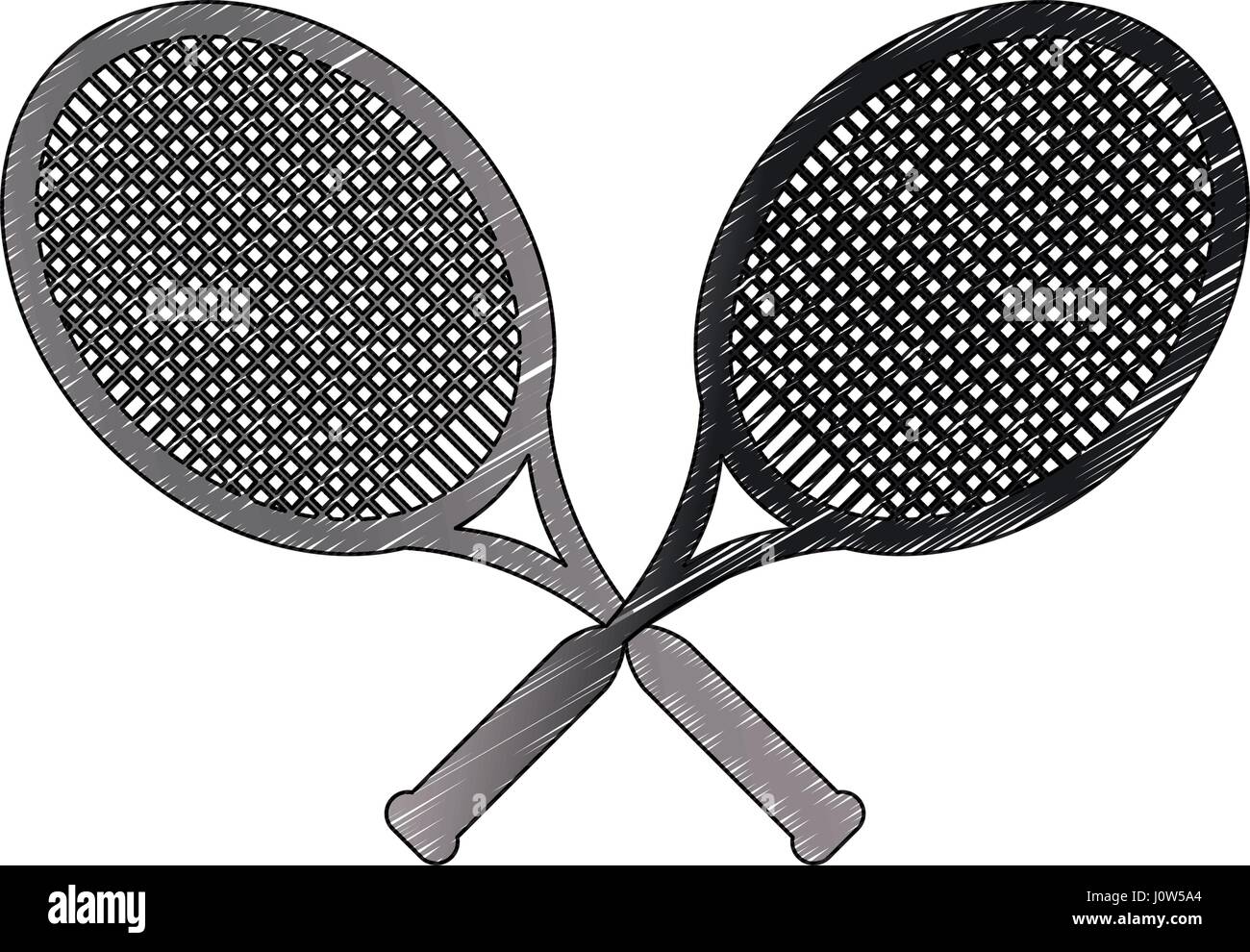 Crossed tennis rackets Cut Out Stock Images & Pictures - Alamy