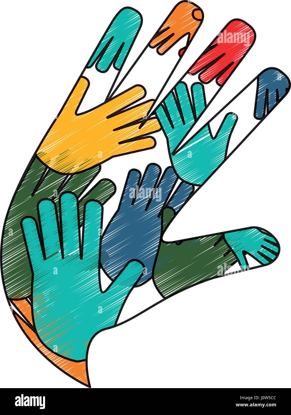 Human hands symbol Stock Vector Image & Art - Alamy