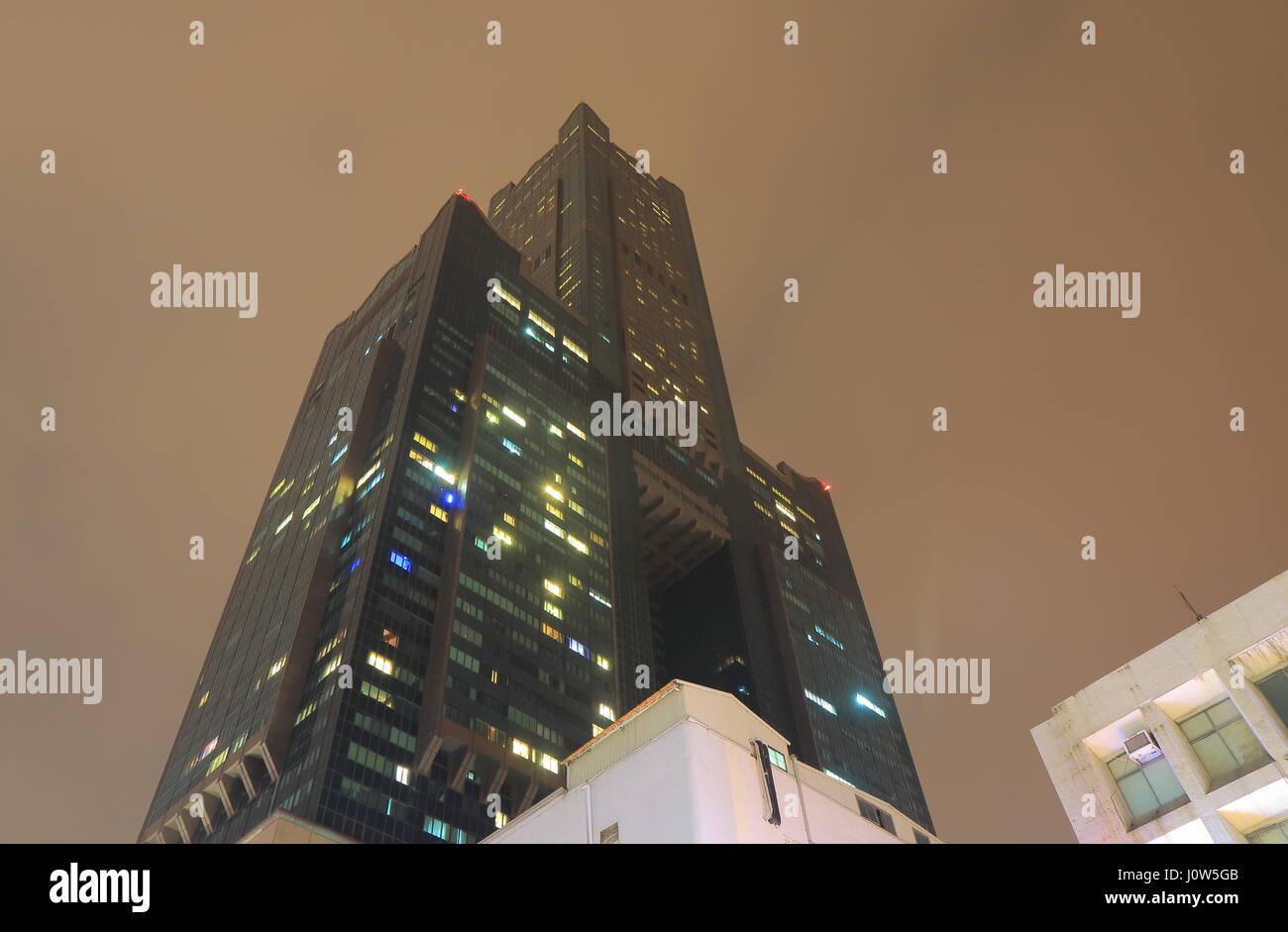 85 Sky Tower entrance in Kaohsiung Taiwan. 85 Sky Tower is 347.5m high ...