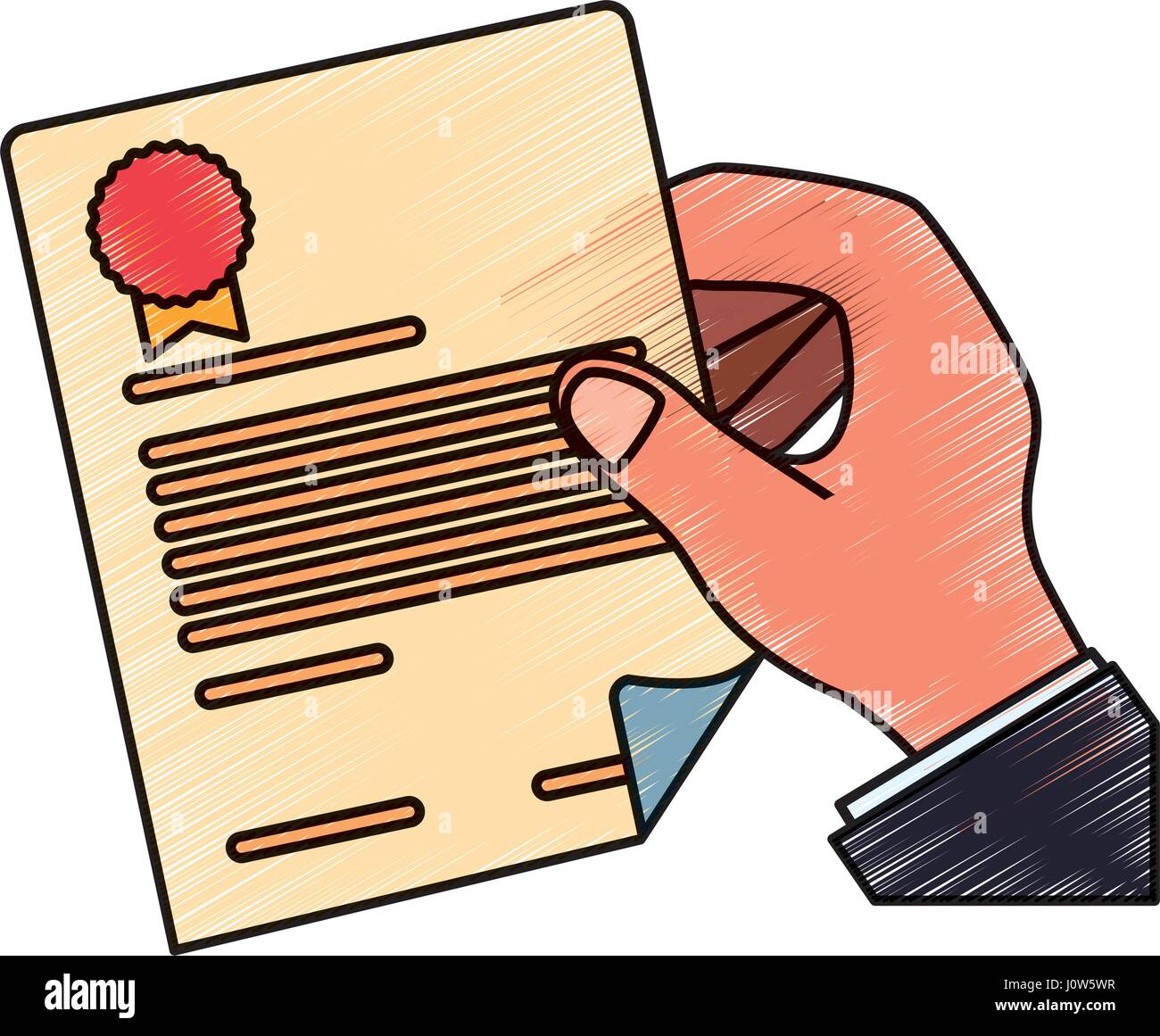 Contract document paper Stock Vector Image & Art - Alamy