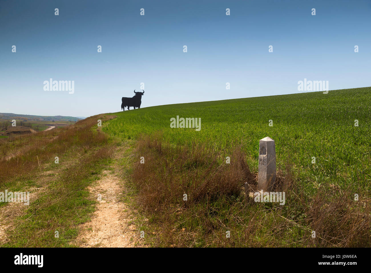 The bull of Osborne is a huge silhouette of a bull fighting, about 14 ...
