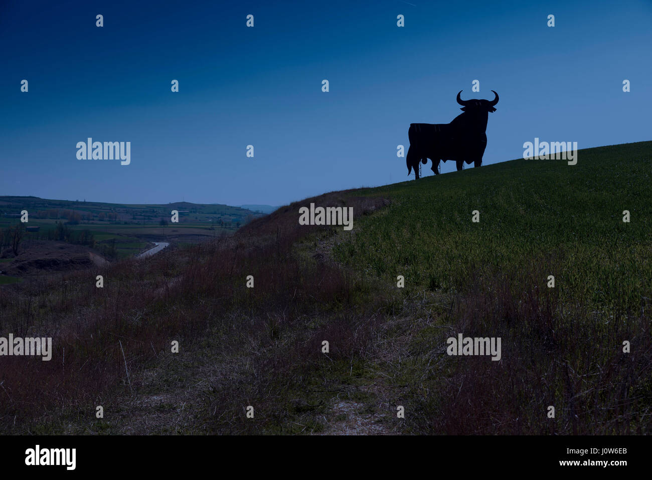 The bull of Osborne is a huge silhouette of a bull fighting, about 14 ...