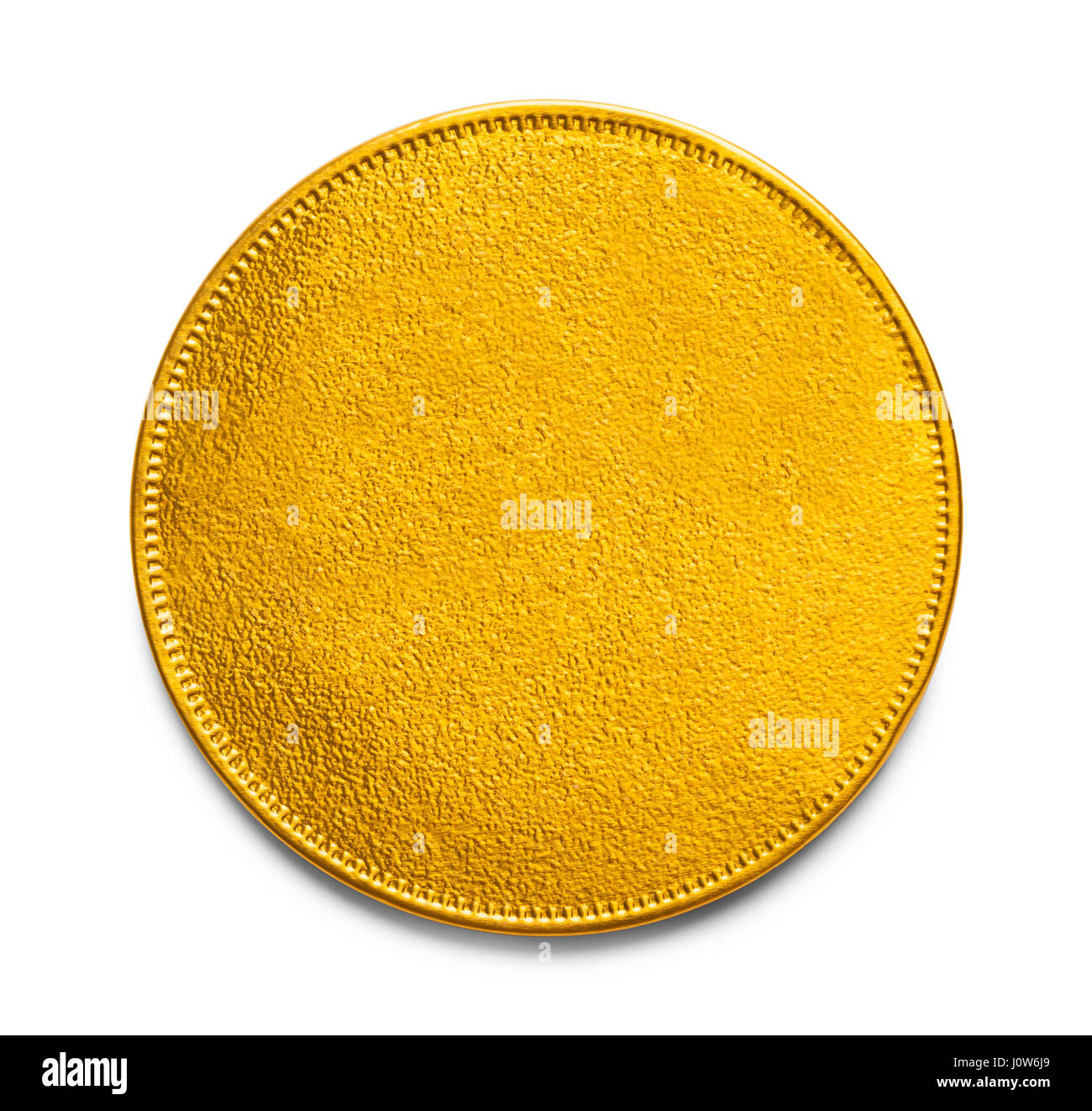Large Gold Coin With Copy Space Isolated on White Background Stock ...