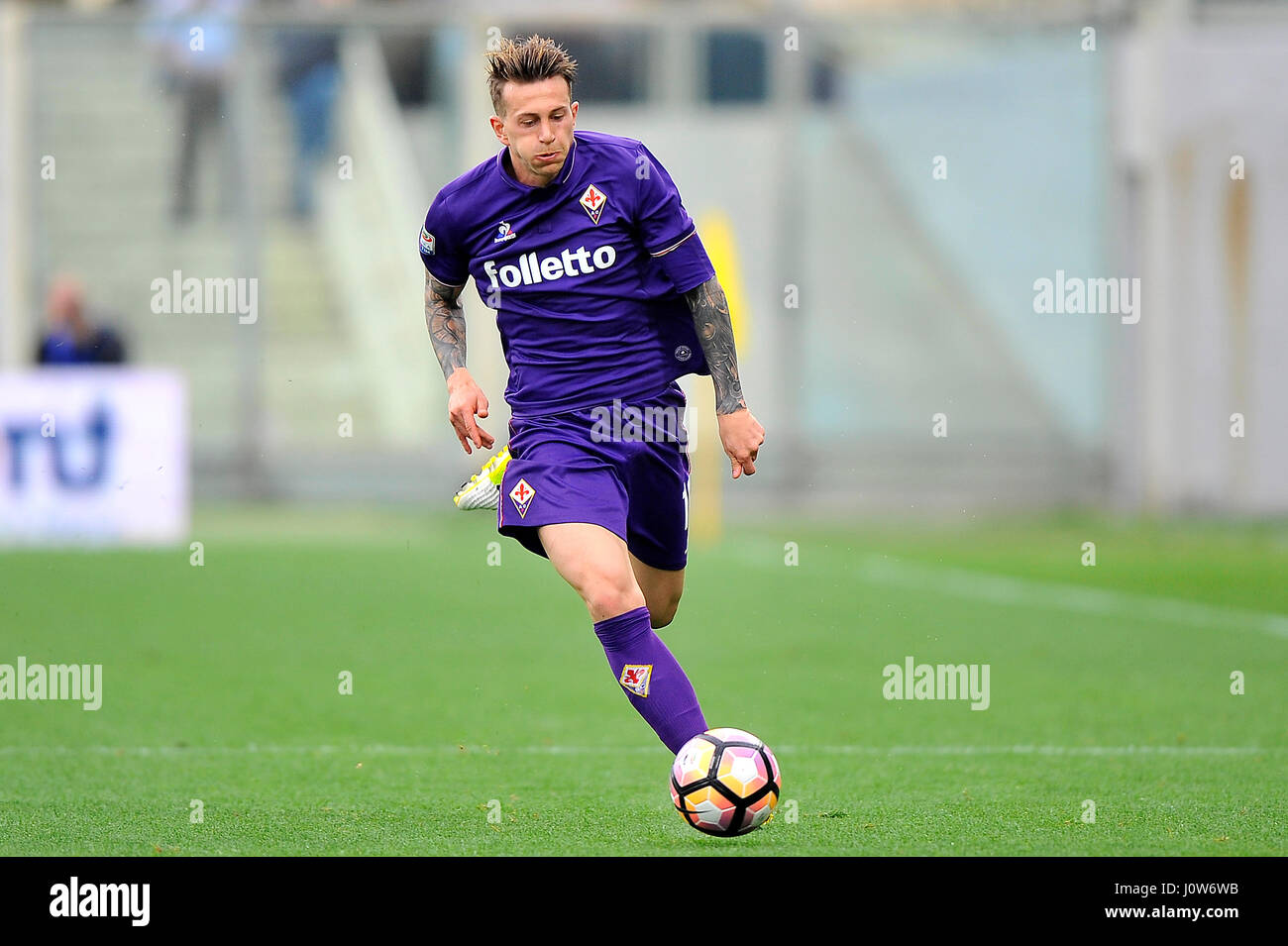 Florence, Italy. 15th Apr, 2017. A.c.f. Fiorentina's Federico ...
