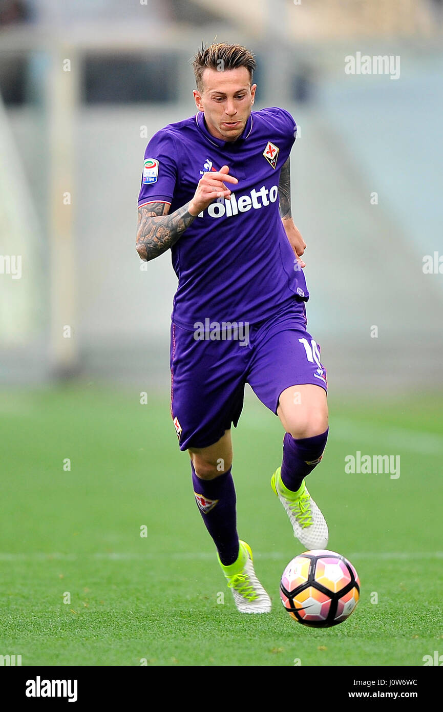 Florence, Italy. 15th Apr, 2017. A.c.f. Fiorentina's Federico ...
