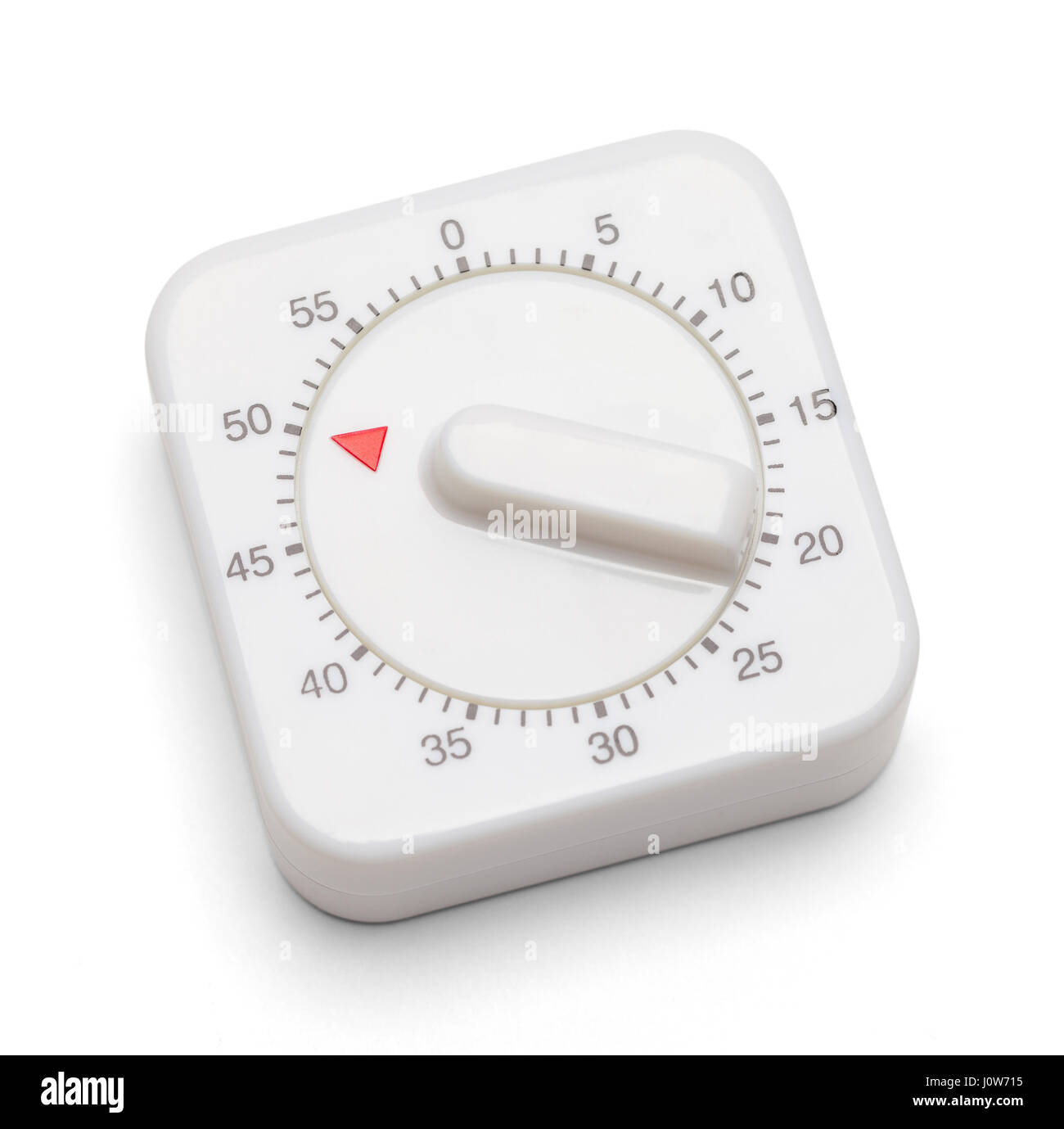 Square White Kitchen Timer Isolated on White Stock Photo - Alamy
