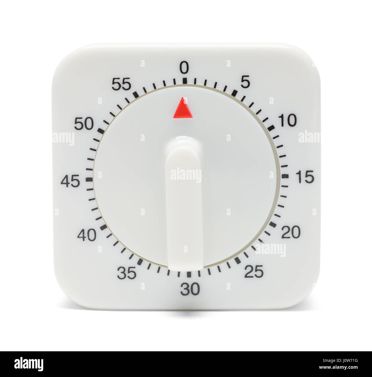Square White Kitchen Timer Isolated on White Stock Photo - Alamy