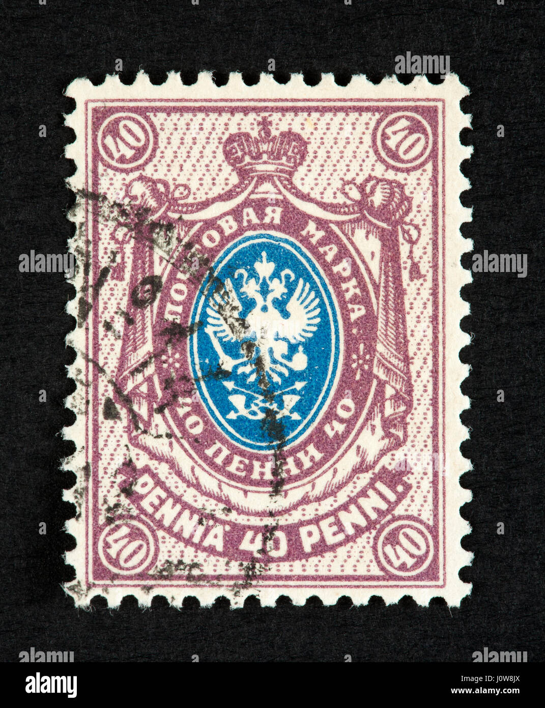 Grand Duchy of Finland of the Imperial Russia postage stamp Stock Photo ...
