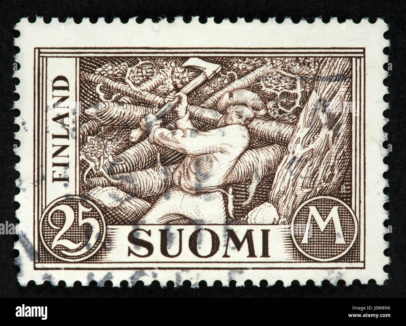 Finnish postage stamp Stock Photo - Alamy