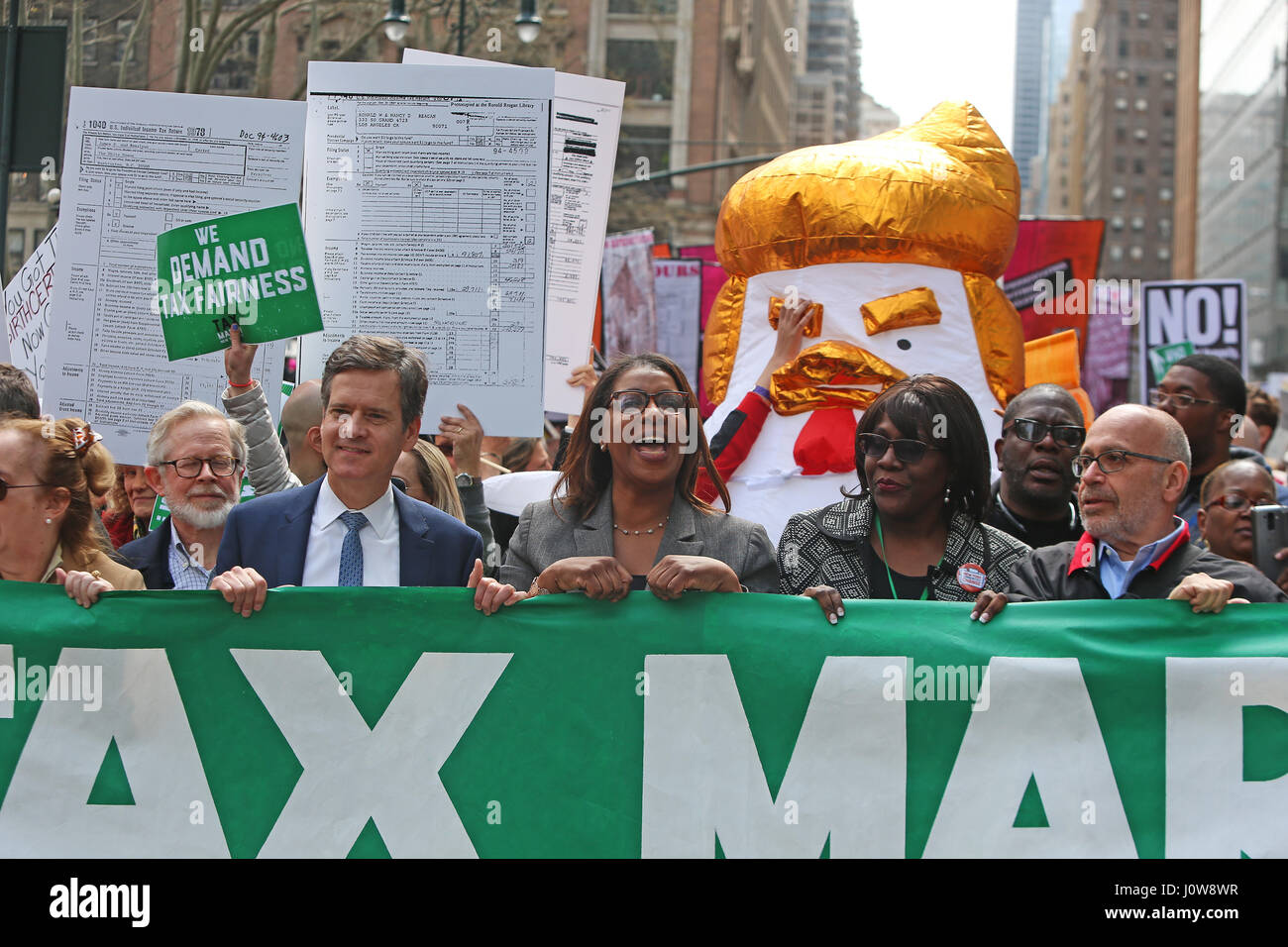 State senator Brad Hoylman marches with Public Advocate Letitia James ...
