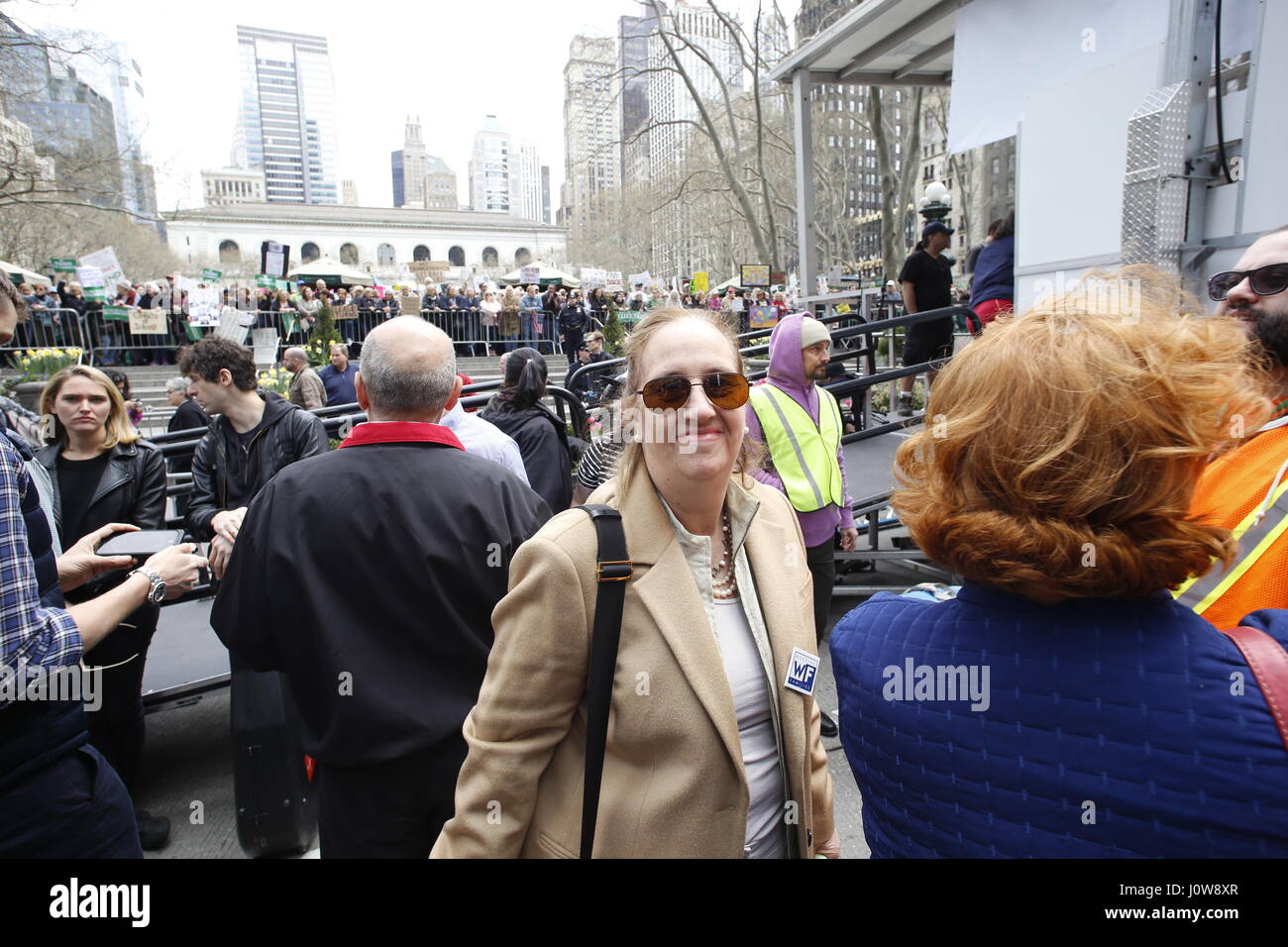 Manhattan Borough president Gail Brewer. Thousands gathered alongside ...