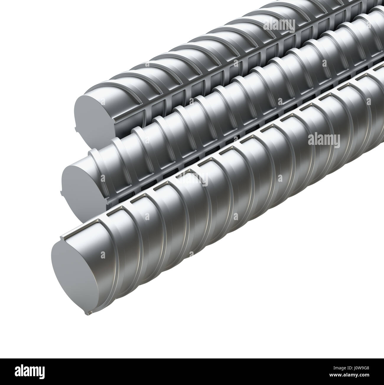Bars of reinforcement. Isolated on white Stock Photo - Alamy